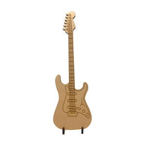 19cm Electric Acoustic Guitar Shape Cut Out Craft Music Instrument ...