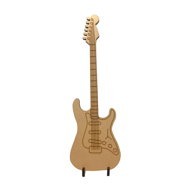 19cm Electric Acoustic Guitar Shape Cut Out Craft Music Instrument ...