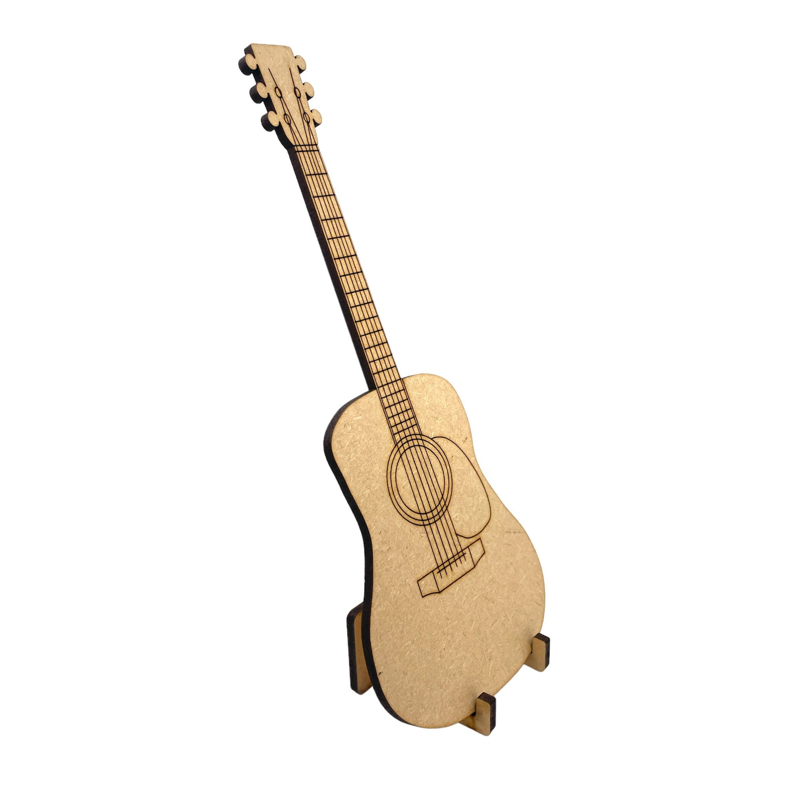 19cm Electric Acoustic Guitar Shape Cut Out Craft Music Instrument ...