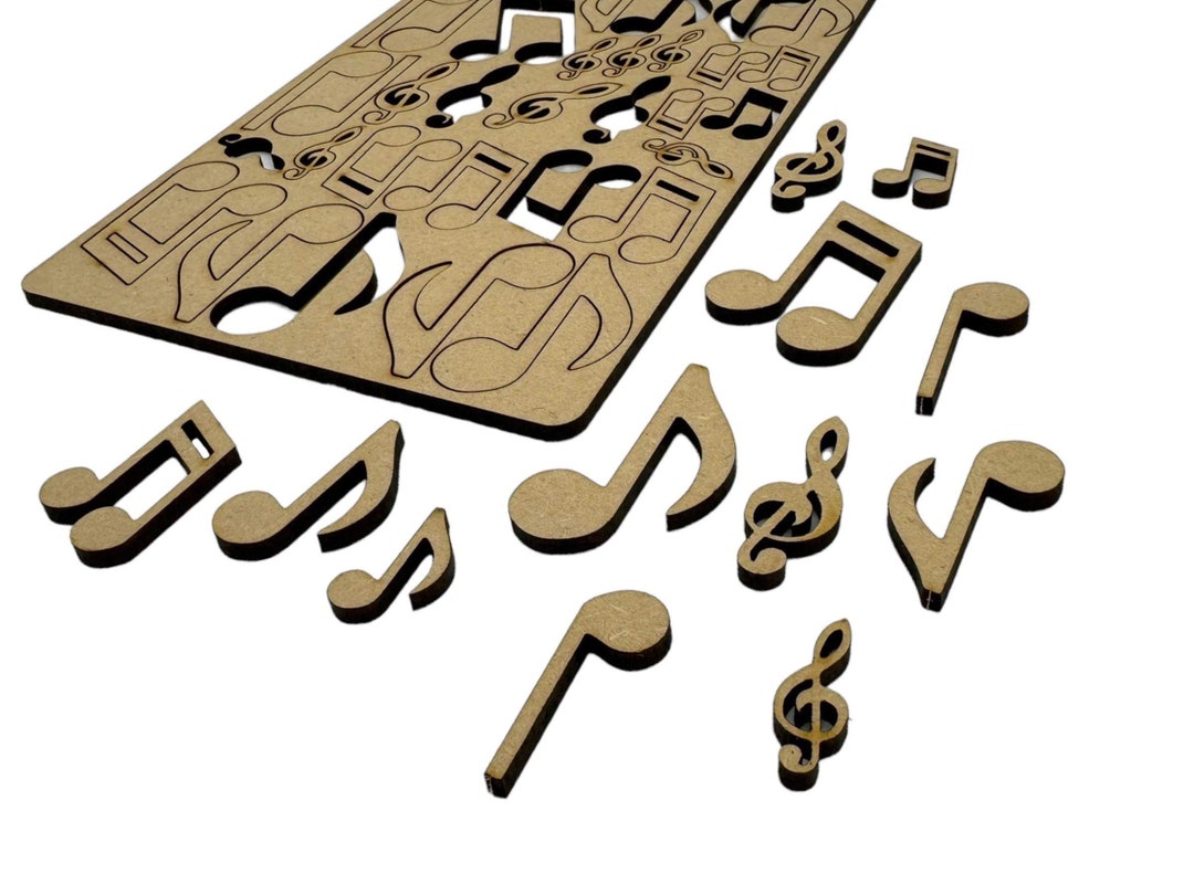 3cm 5cm Music Notes Card Making Lasercut Mdf Embelishment Shapes ...
