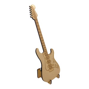 19cm Electric Acoustic Guitar Shape Cut Out Craft Music Instrument ...