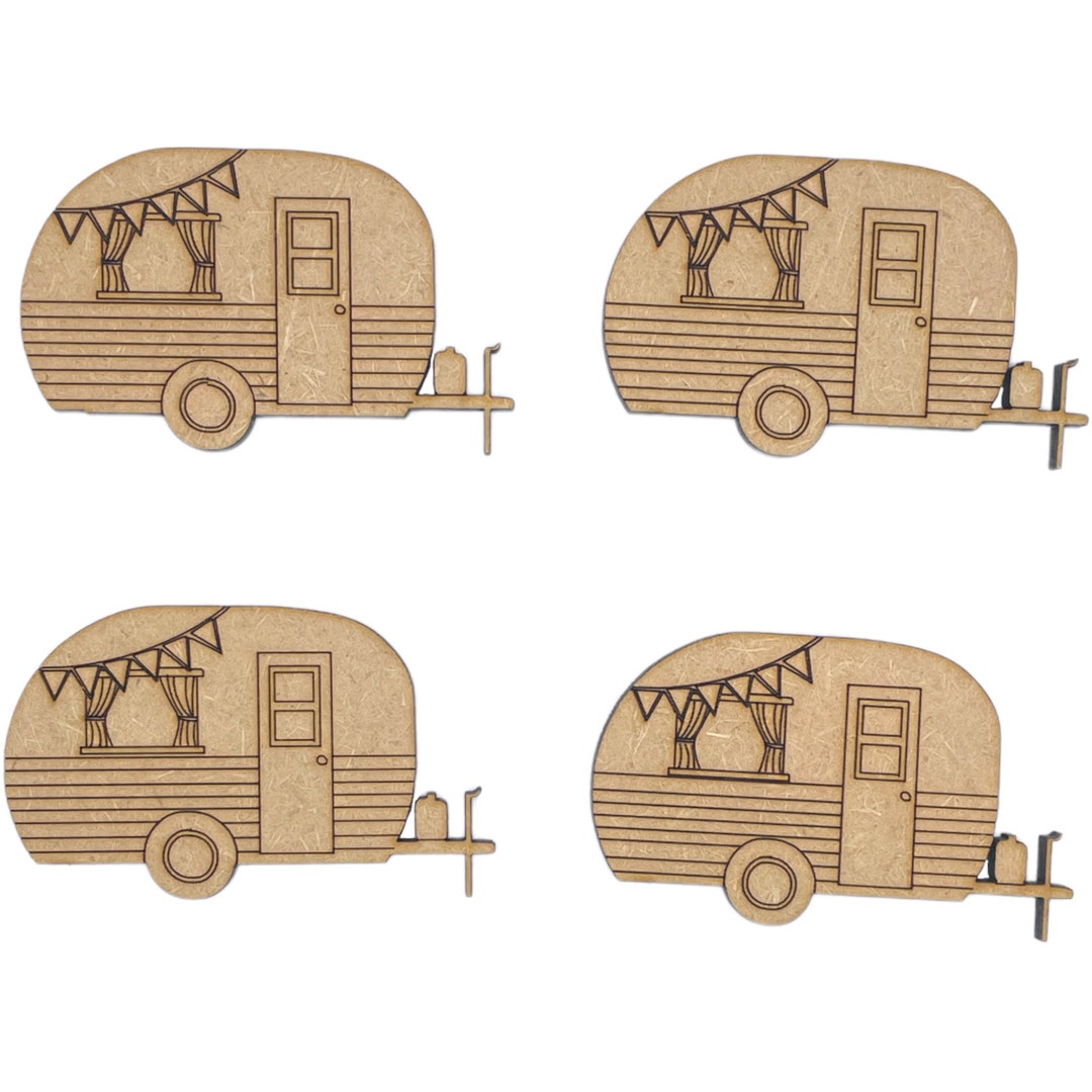 4x 6cm Caravan Bunting Camping Embelishment Laser Cut Shape Craft - Etsy