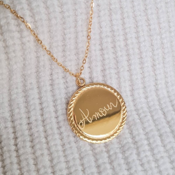 Custom Hand Engraved Medallion - Etsy