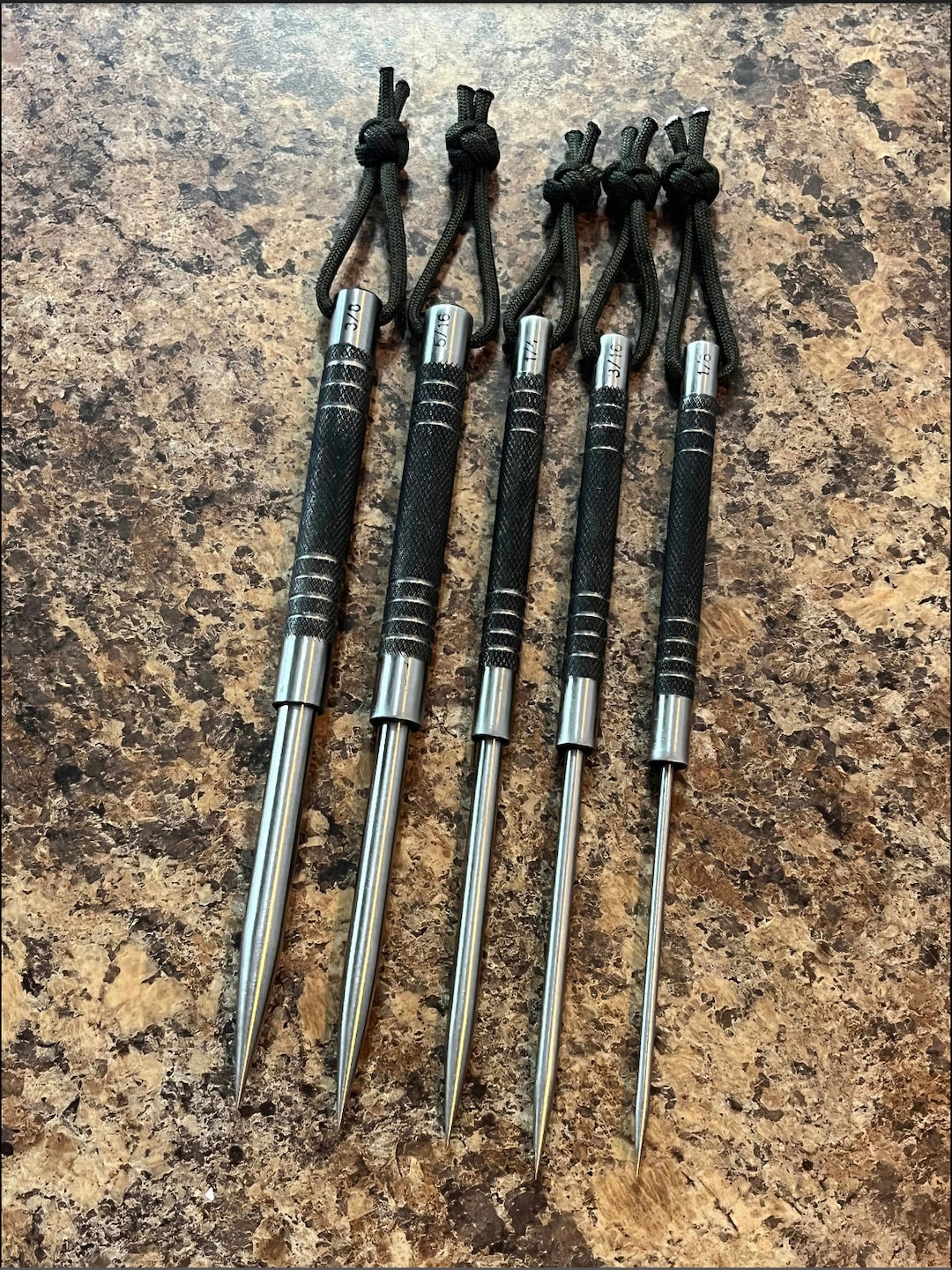 5pc Steel Awl Spike Set With Kydex Sheaths - Etsy