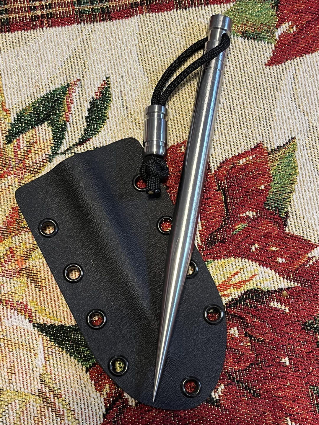 Steel Marlin Spike With Steel Bead and Kydex Shesth - Etsy UK