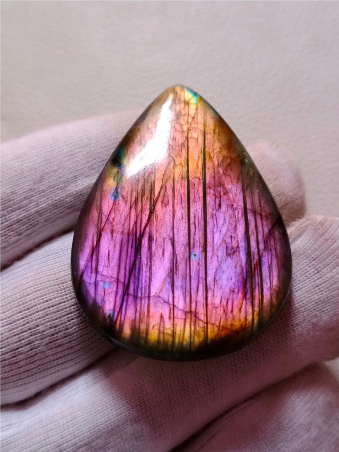 Aaatop Unique Rare Purple Fire Labradorite Cabochon, Pendant Jewelry ...