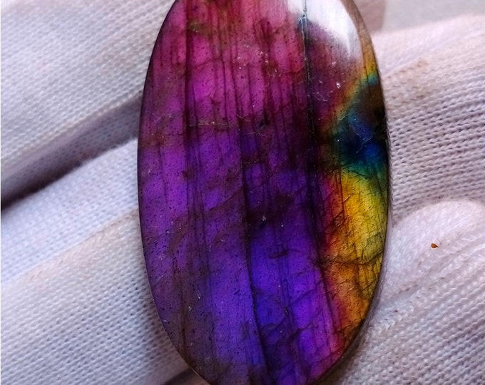 Beautiful Unique Multi Rare Purple Fire Labradorite Cabochon Pendant ...
