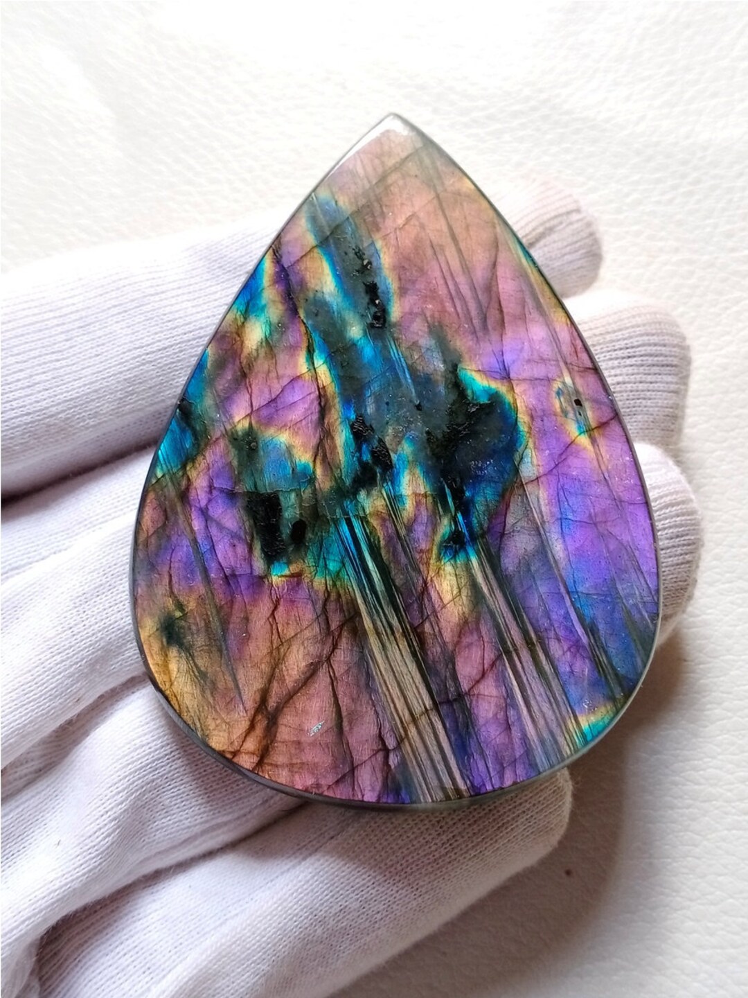 Beautiful Unique Rare Purple Flashy Labradorite Cabochon - Etsy