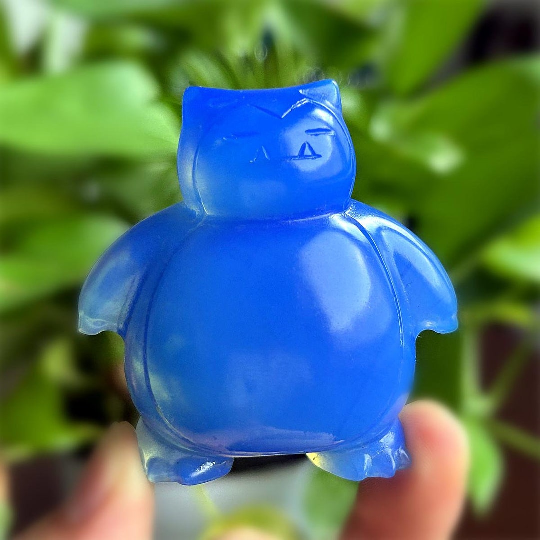 Blue Opalite Carved Snorlax, Crystal Pokemon Statue (2 Inches) - Etsy