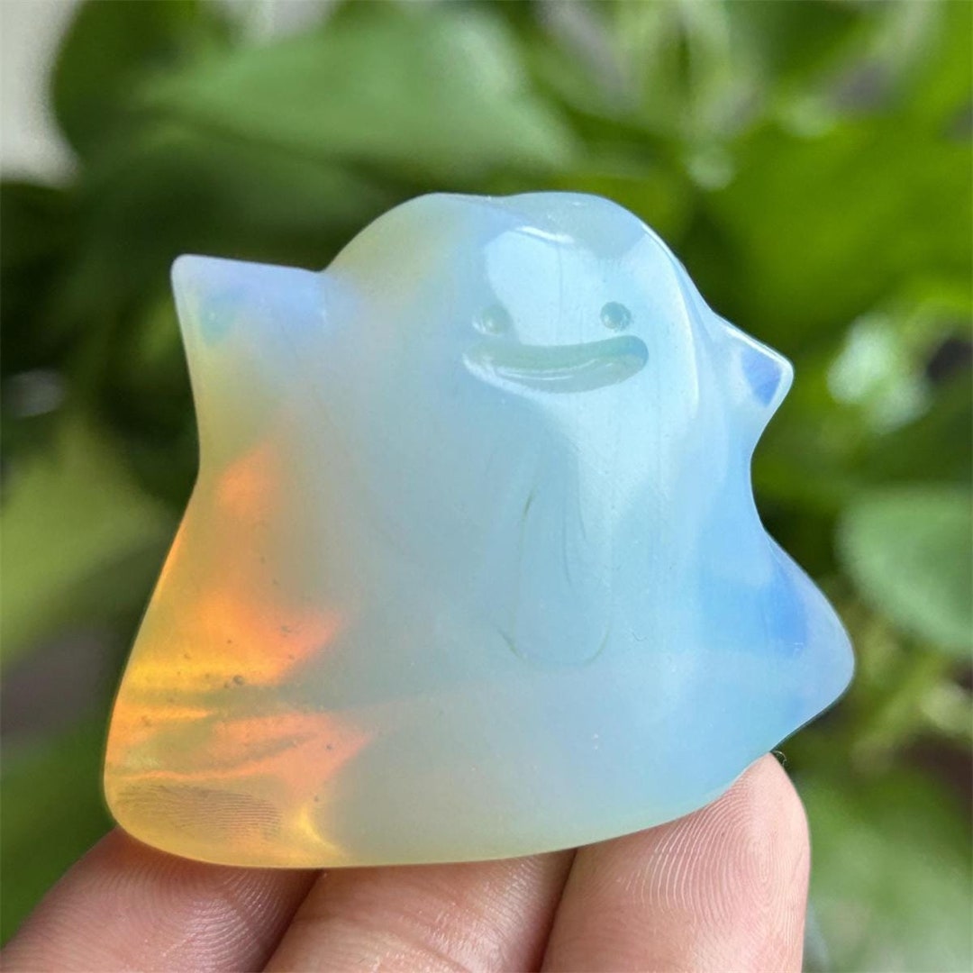 Opalite Carved Ditto,crystal Pokemon Carving,crystal Ditto,ditto Statue ...