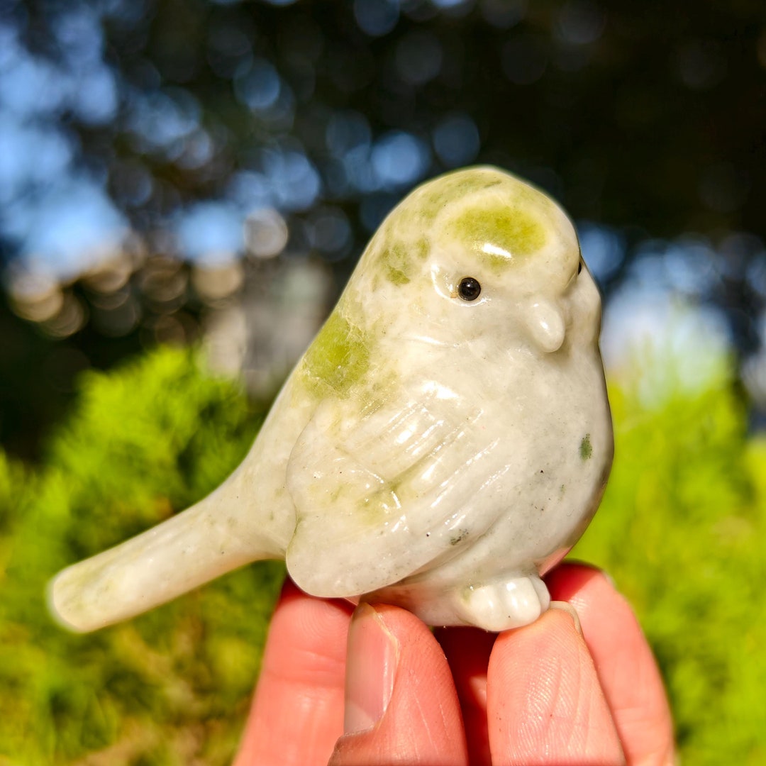 Carved Jade Bird: Natural Stone Crystal Figurine (2.6'') - Etsy