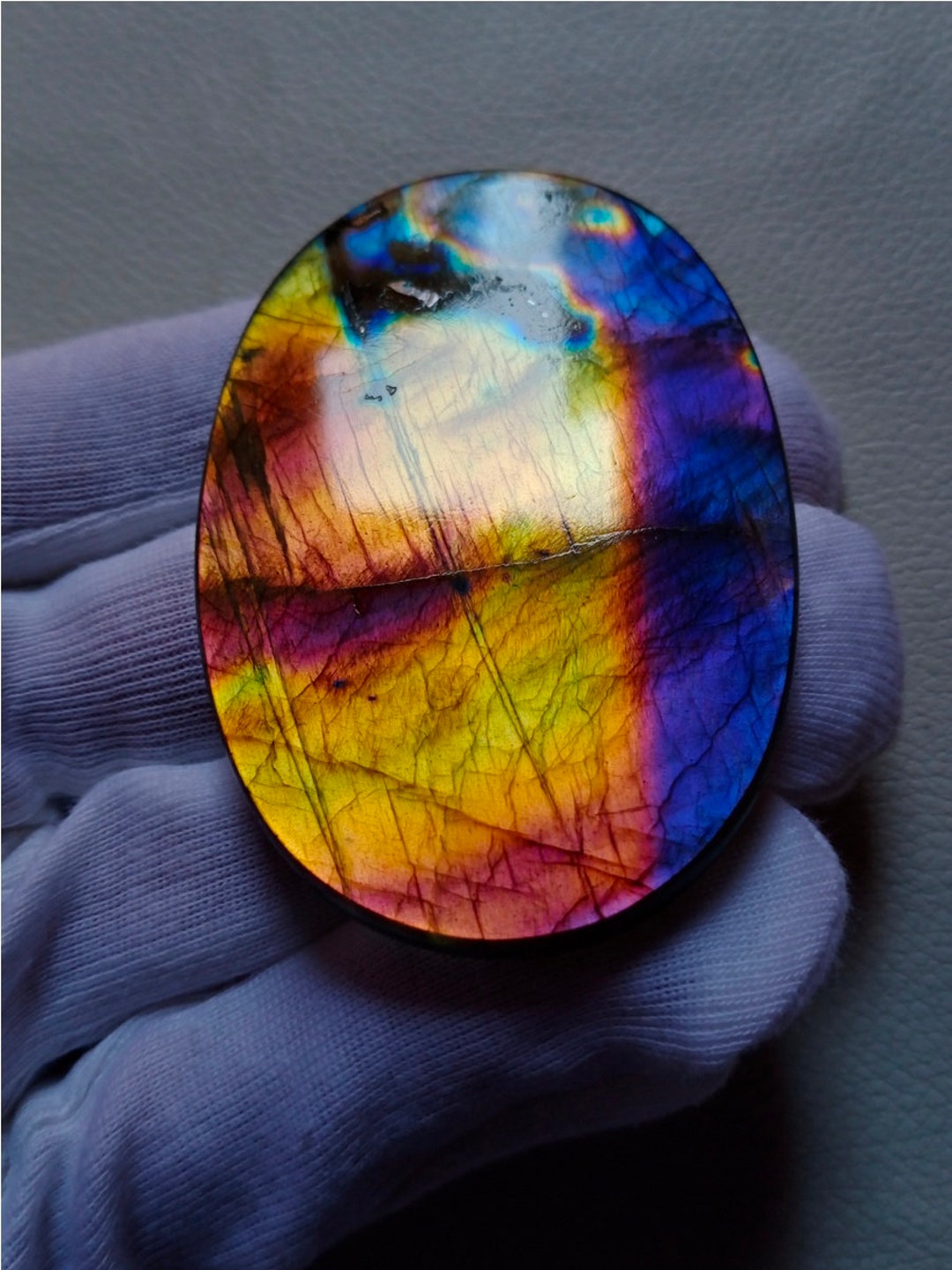 Beautiful Unique Multi Rare Purple Fire Labradorite Cabochon, Pendant ...