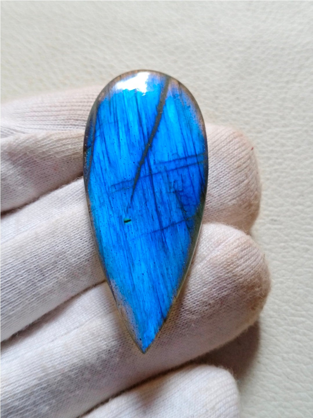 Aaatop Rare Blue Fire Natural Labradorite Cabochon Pendant Jewelry ...