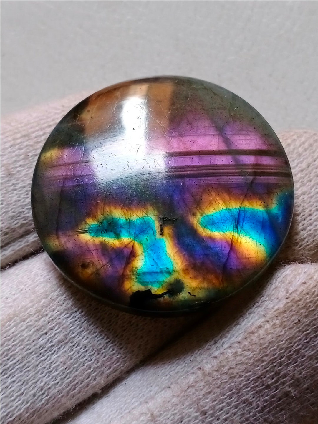 Amazing Unique Multi Rare Purple Fire Labradorite Cabochon Pendant ...