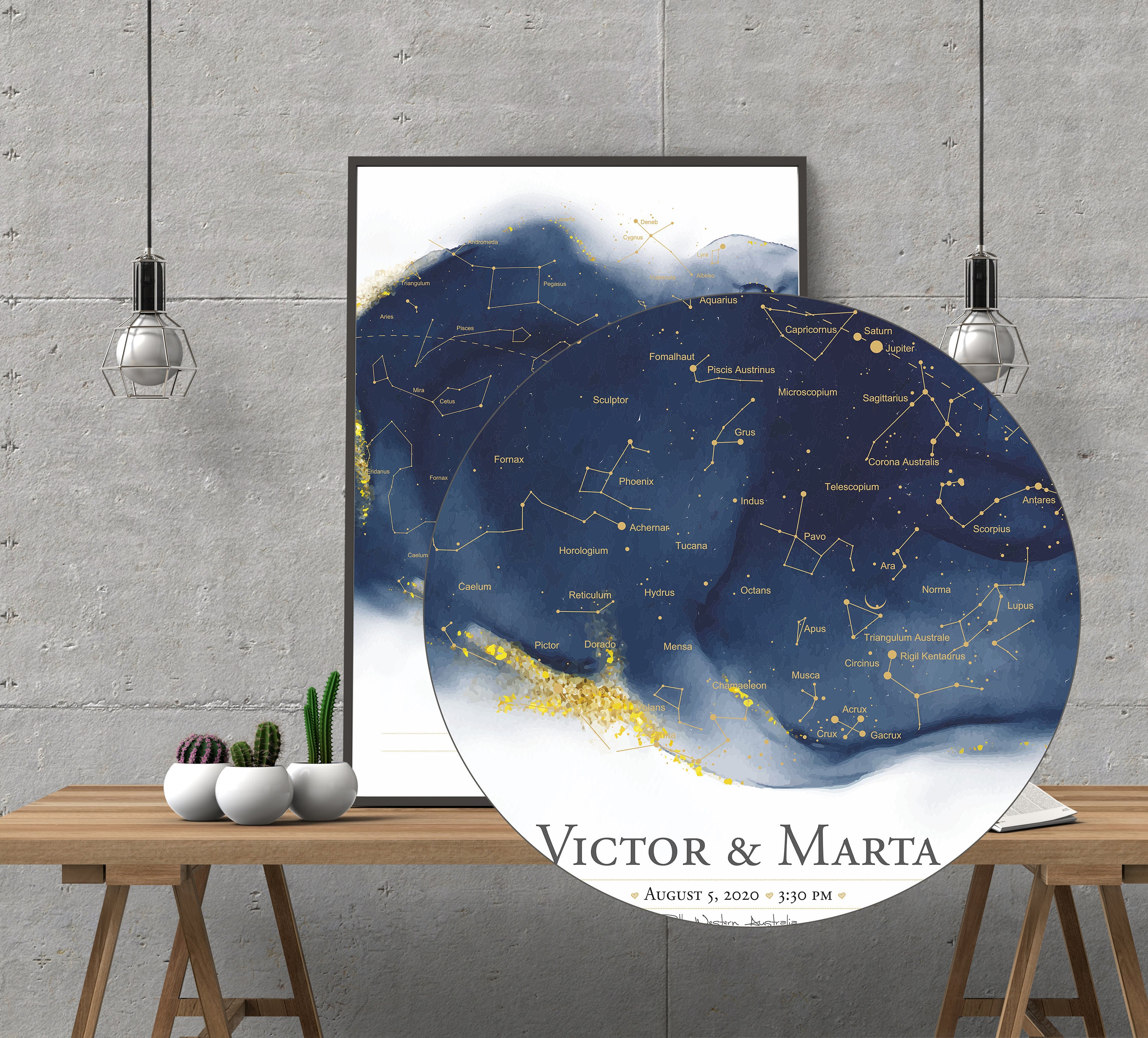 Birth Poster Custom Star Map Night Sky Print by Date - Etsy