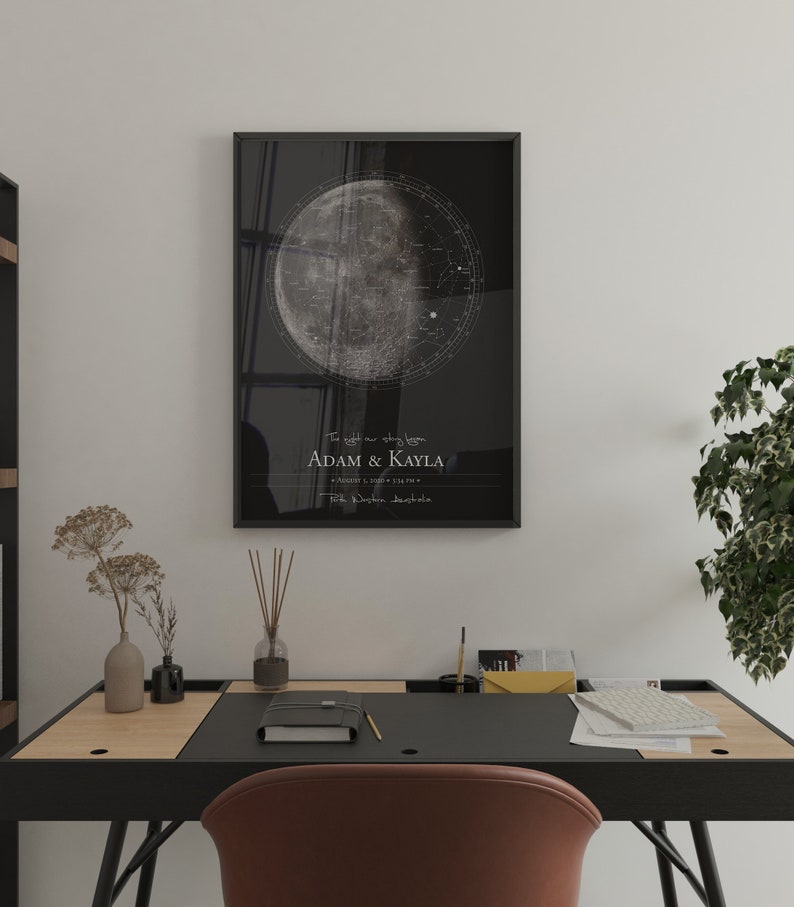 Custom Moon Phase Custom Star Map Personalised Gift Art Personalized ...