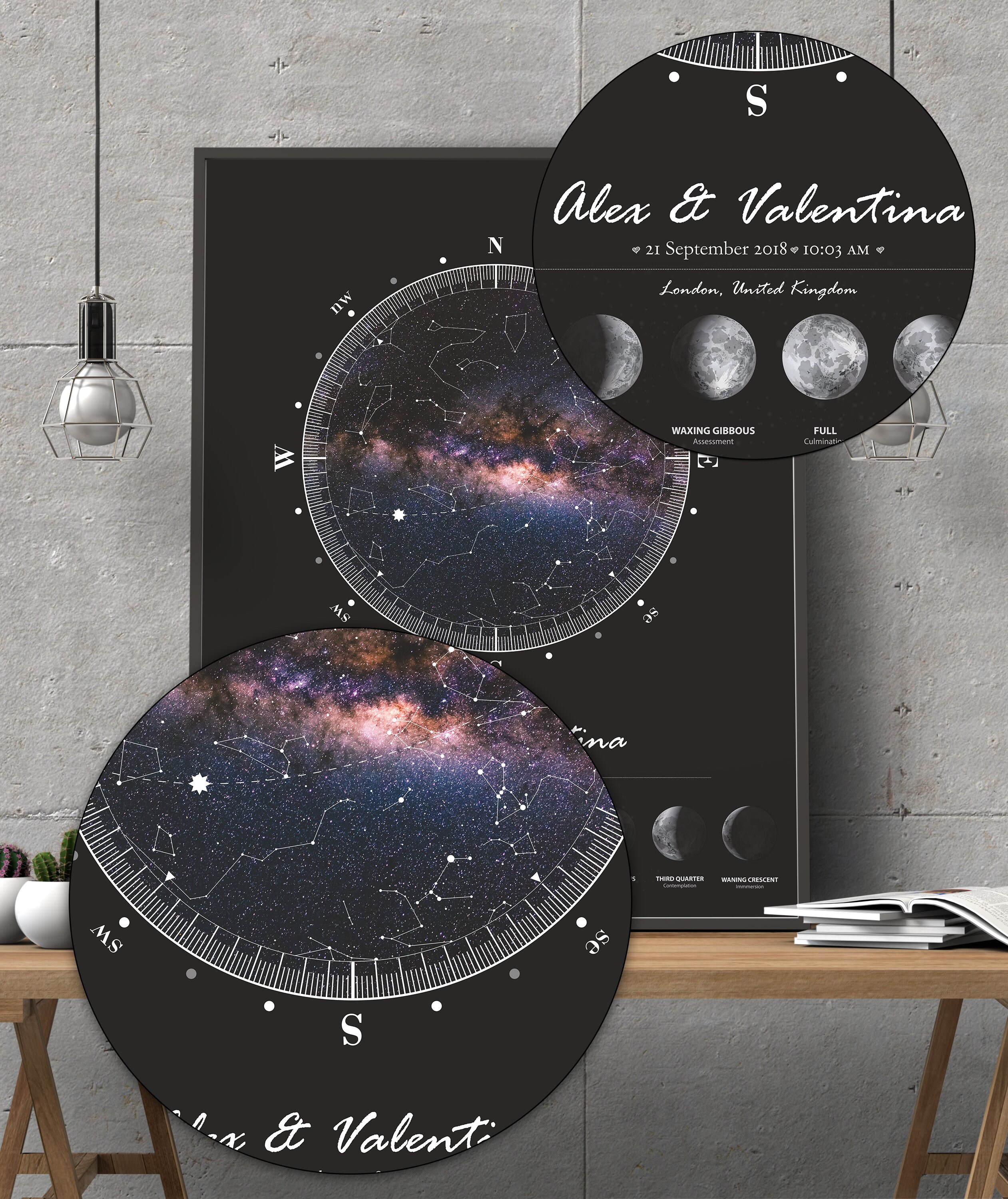 Custom Star Map Night Sky Print by Date Personalized Star - Etsy