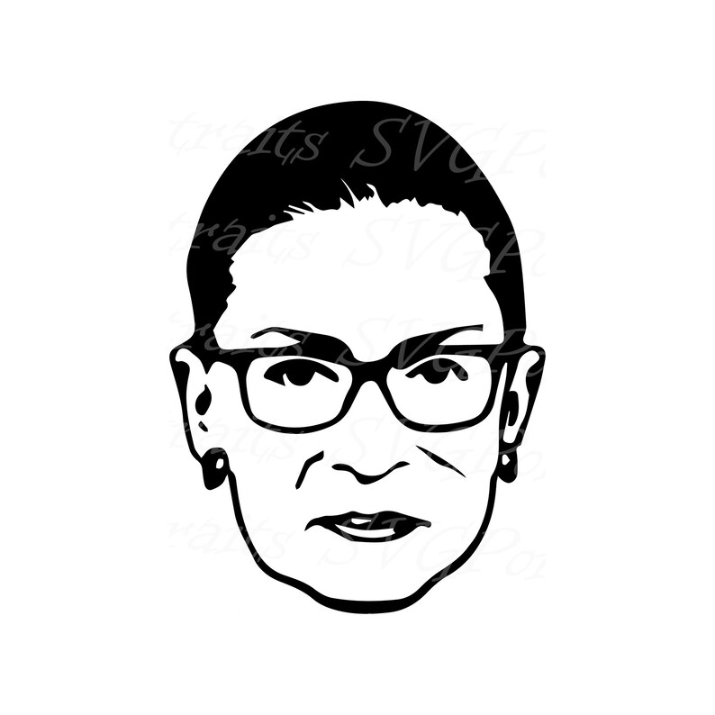 Ruth Bader Ginsburg SVG DXF Png Pdf Jpg Eps Vector Files | Ruth Bader Ginsburg Svg Silhouette ...