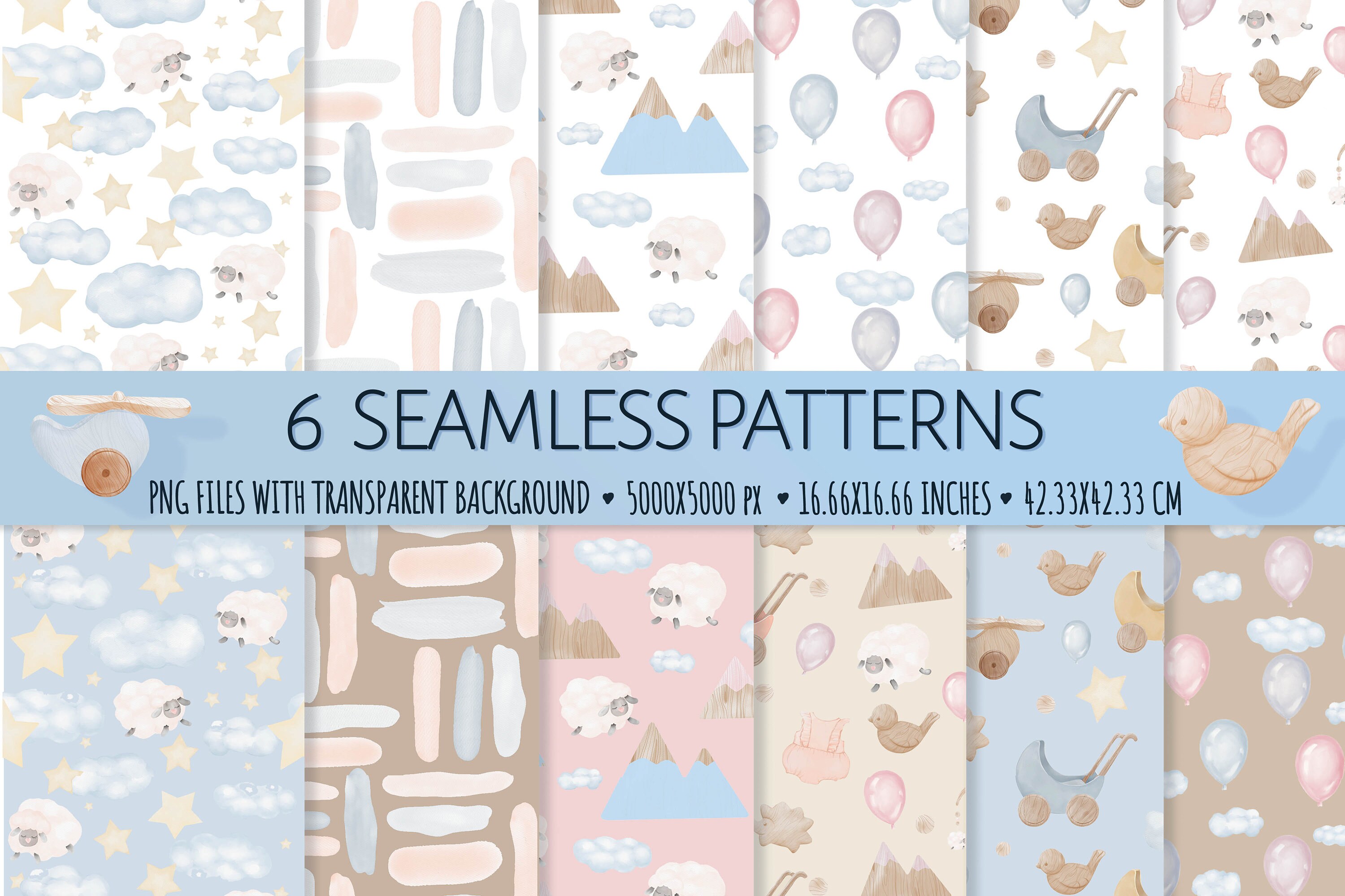 Baby Digital Paper,scrapbook Paper, Baby Seamless Patterns, Welcome ...