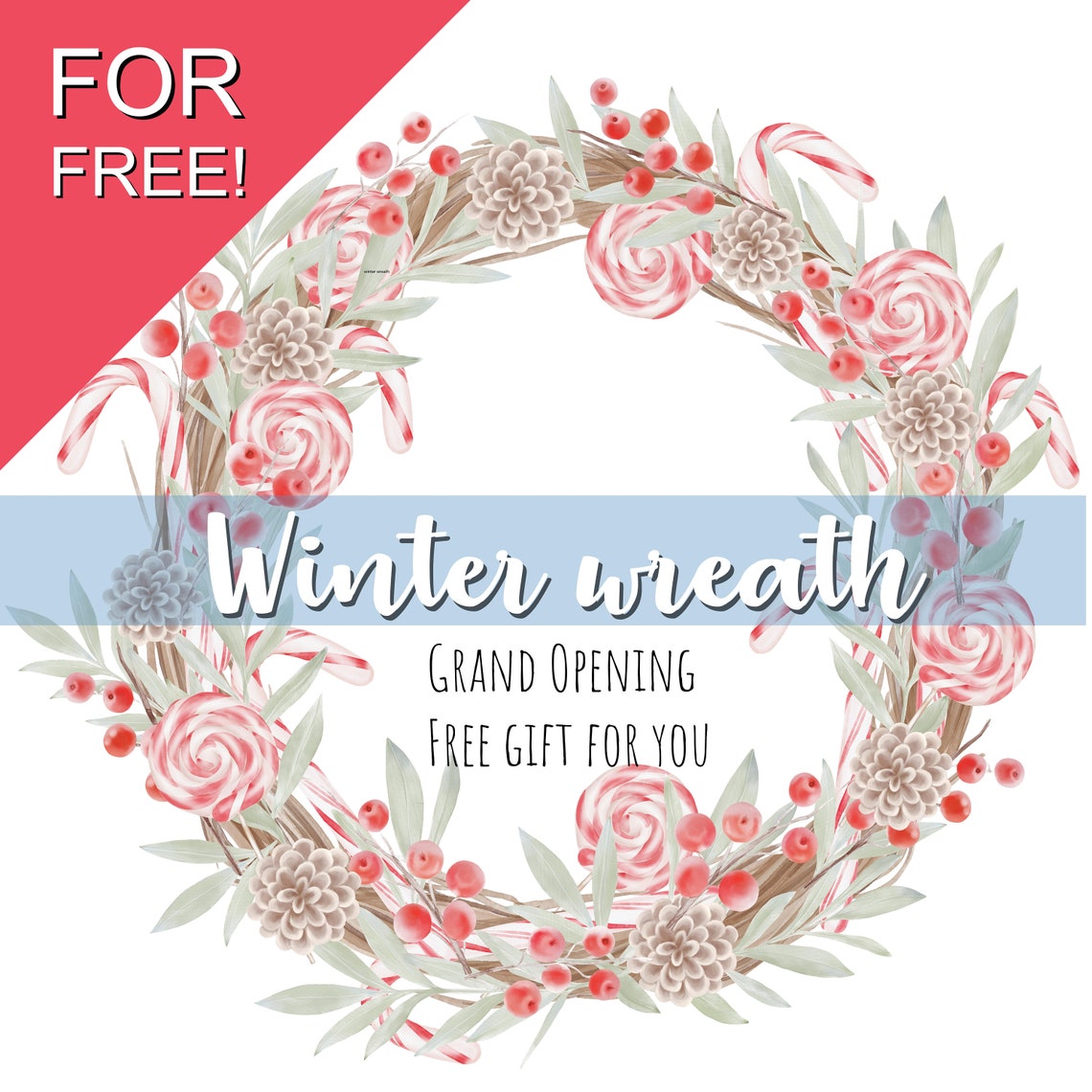 Christmas Watercolor Clipart Xmas Gift Wreath Xmas Flowers - Etsy
