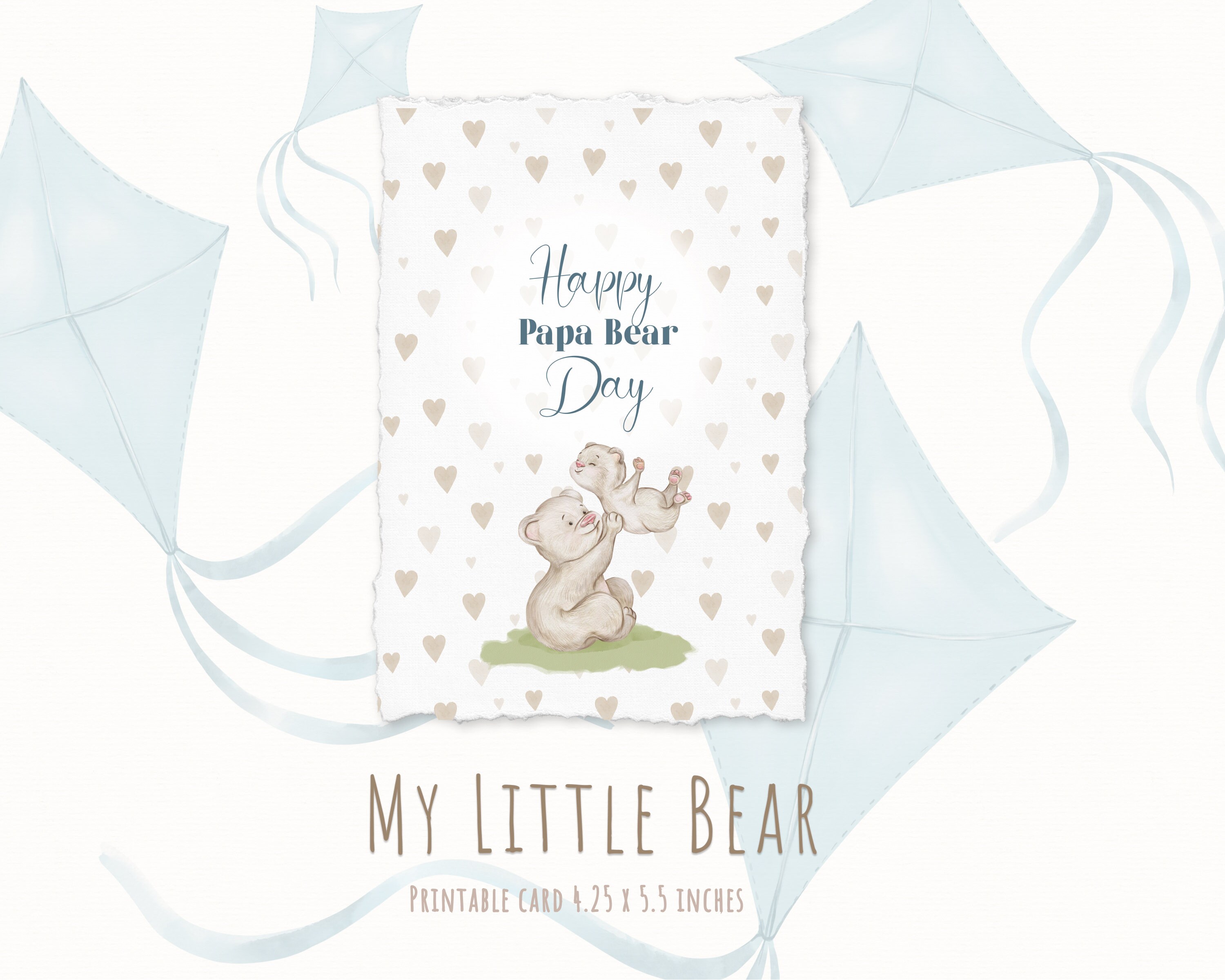 Teddy Bear Clipart _ Watercolor Bear Family _ Kite Clipart_cute Baby ...