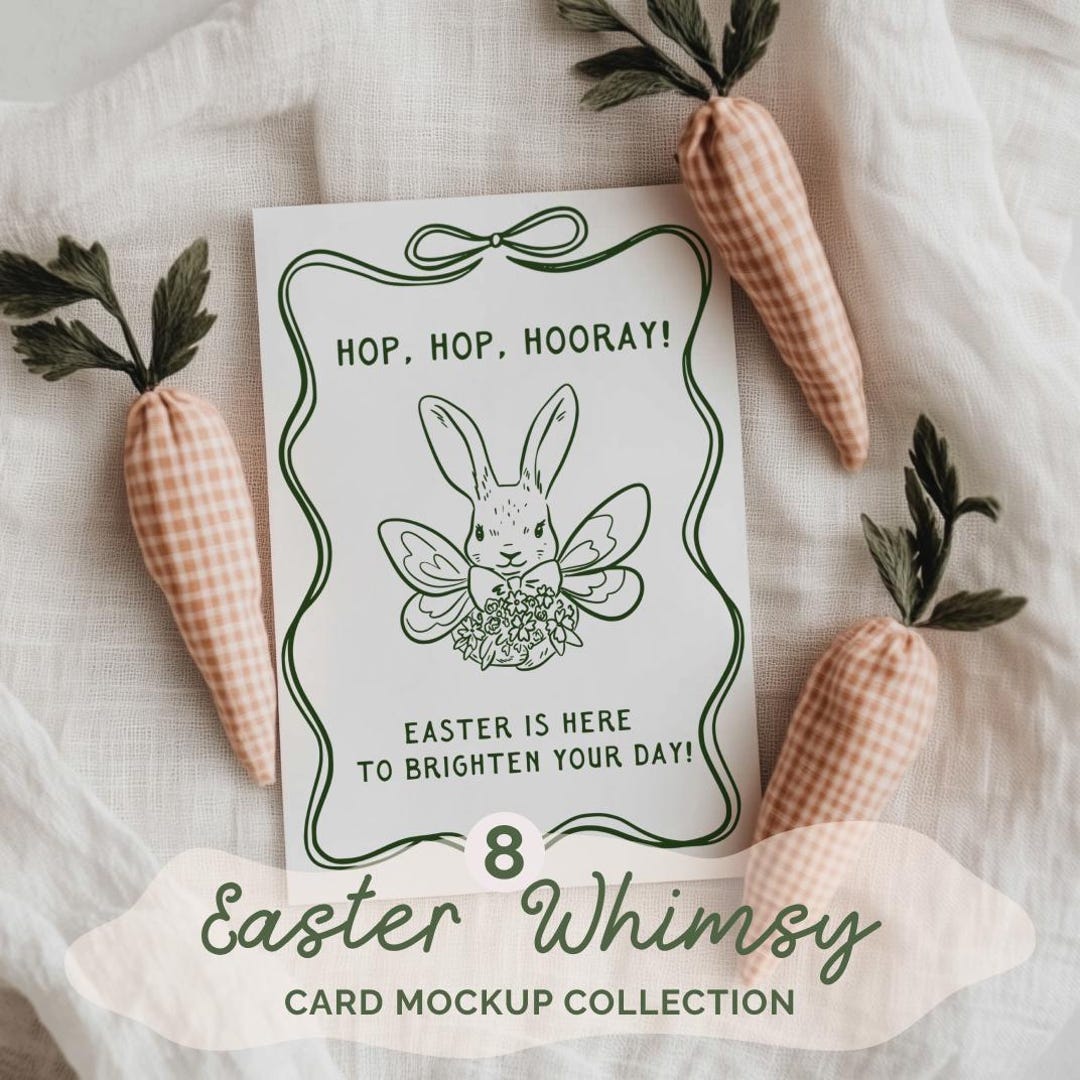 Easter Whimsy Mockups Bundle, Spring Mockup, 5x7 Mockup, Invitation ...
