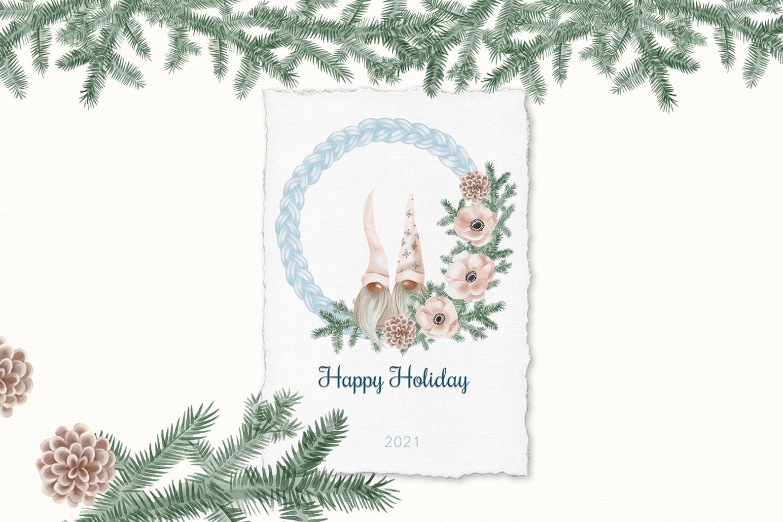 Watercolor Christmas Clipart Scandinavian Christmas - Etsy