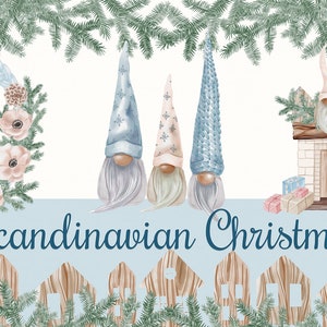 Watercolor Christmas Clipart Scandinavian Christmas - Etsy