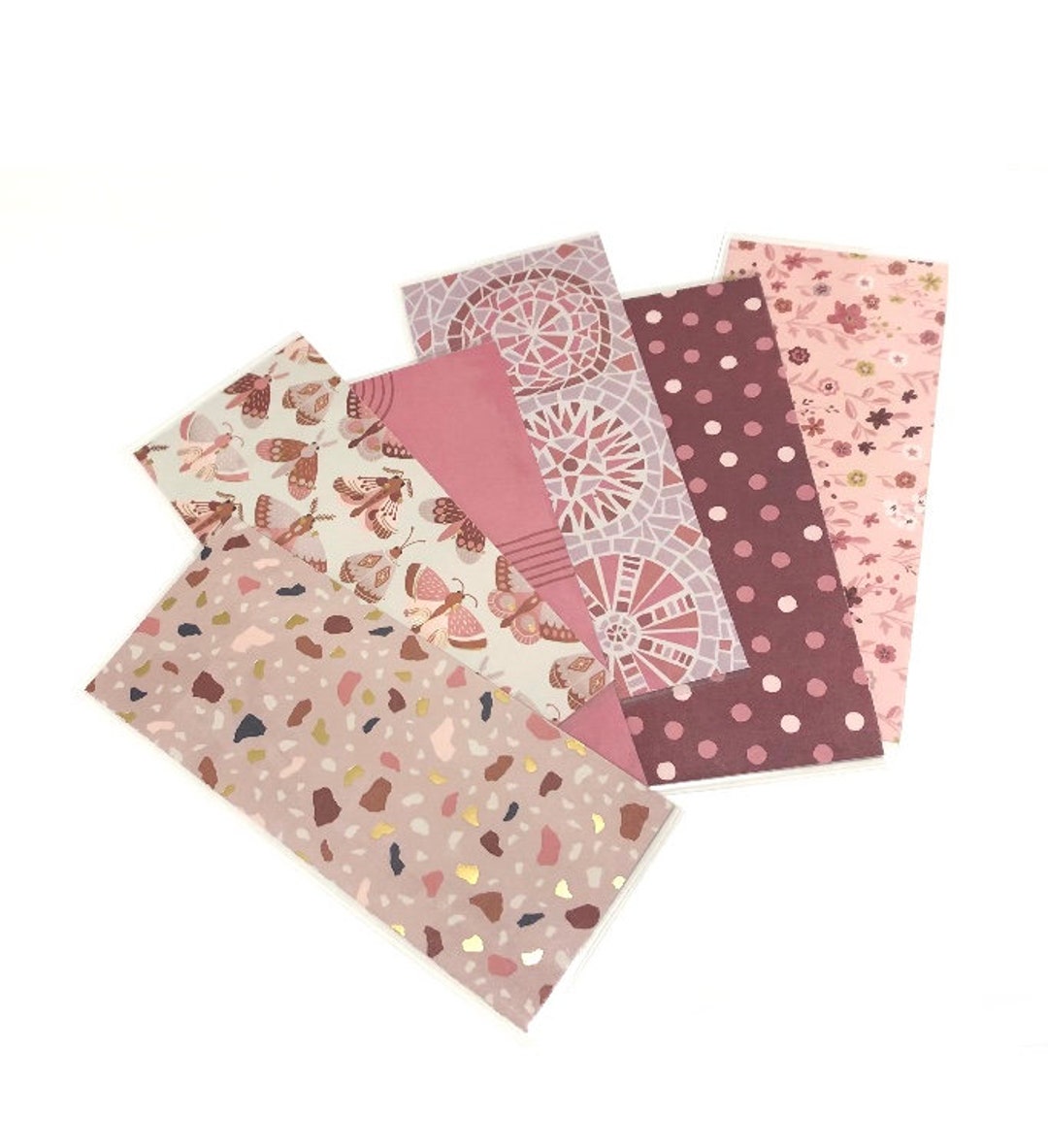 Mauve & Pink Cash Envelopes, Set of 6 Budget Cash Envelopes, Dave ...