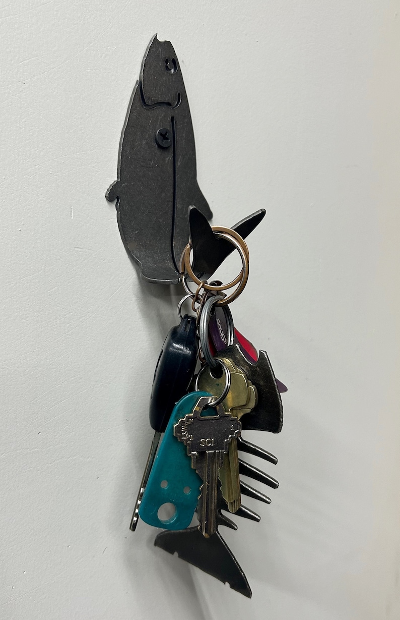 Steel Fish Hook - Wall Hanger Handmade on Cape Cod Steve Swain Original ...