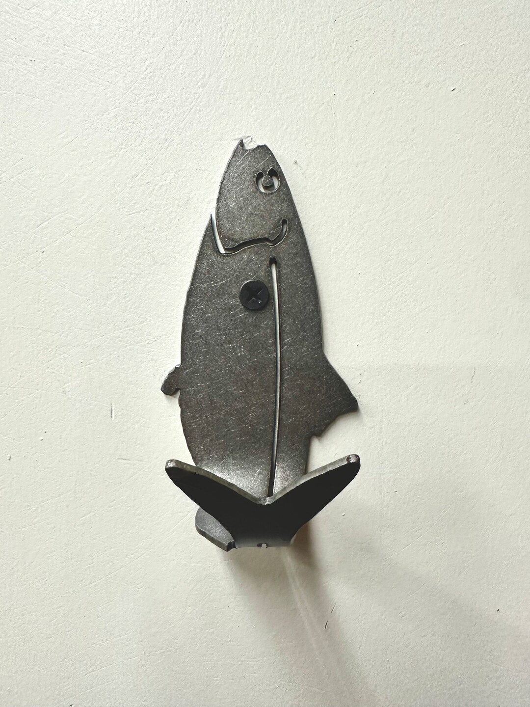 Steel Fish Hook - Wall Hanger Handmade on Cape Cod Steve Swain Original ...