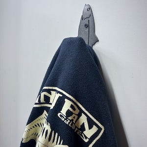 Steel Fish Hook - Wall Hanger Handmade on Cape Cod Steve Swain Original ...