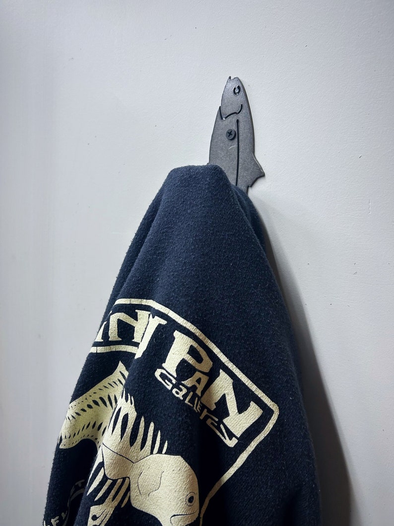 Steel Fish Hook - Wall Hanger Handmade on Cape Cod Steve Swain Original ...