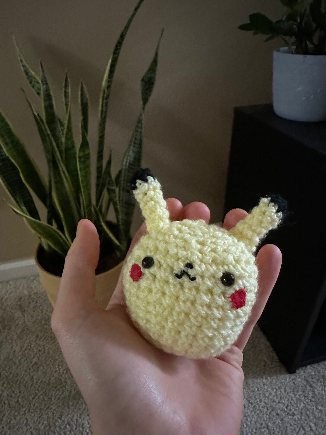 Crochet Pikachu Keychain - Etsy
