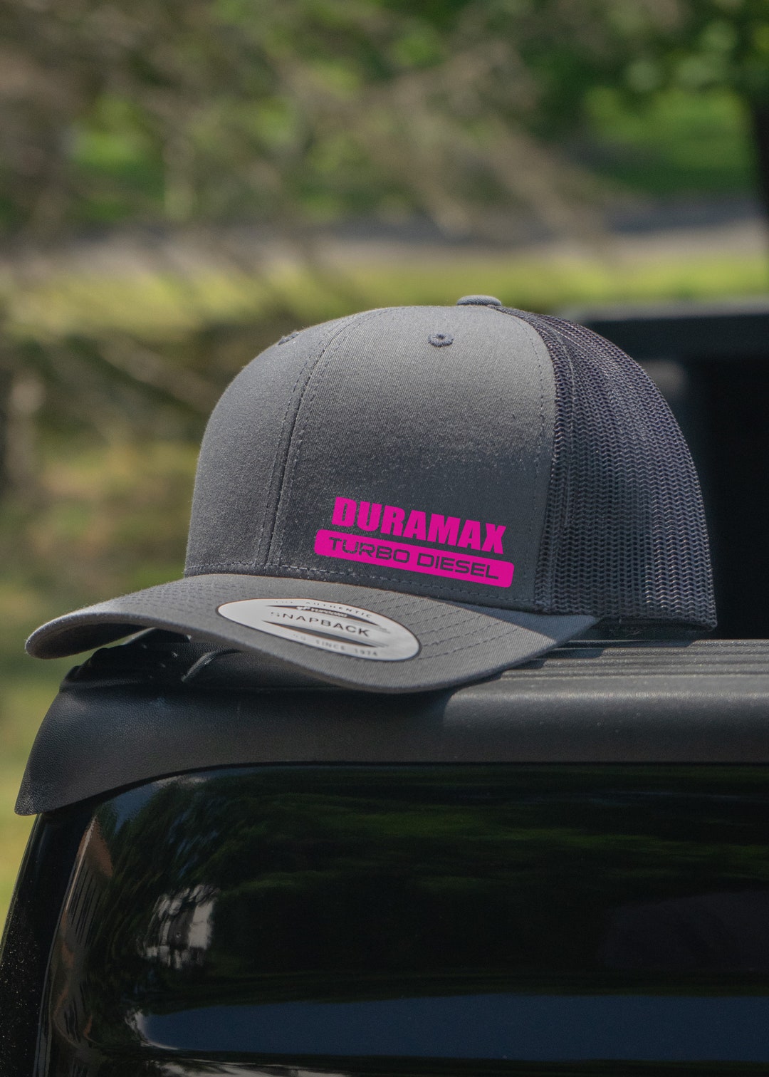Duramax Diesel Pink/charcoal Hat - Etsy