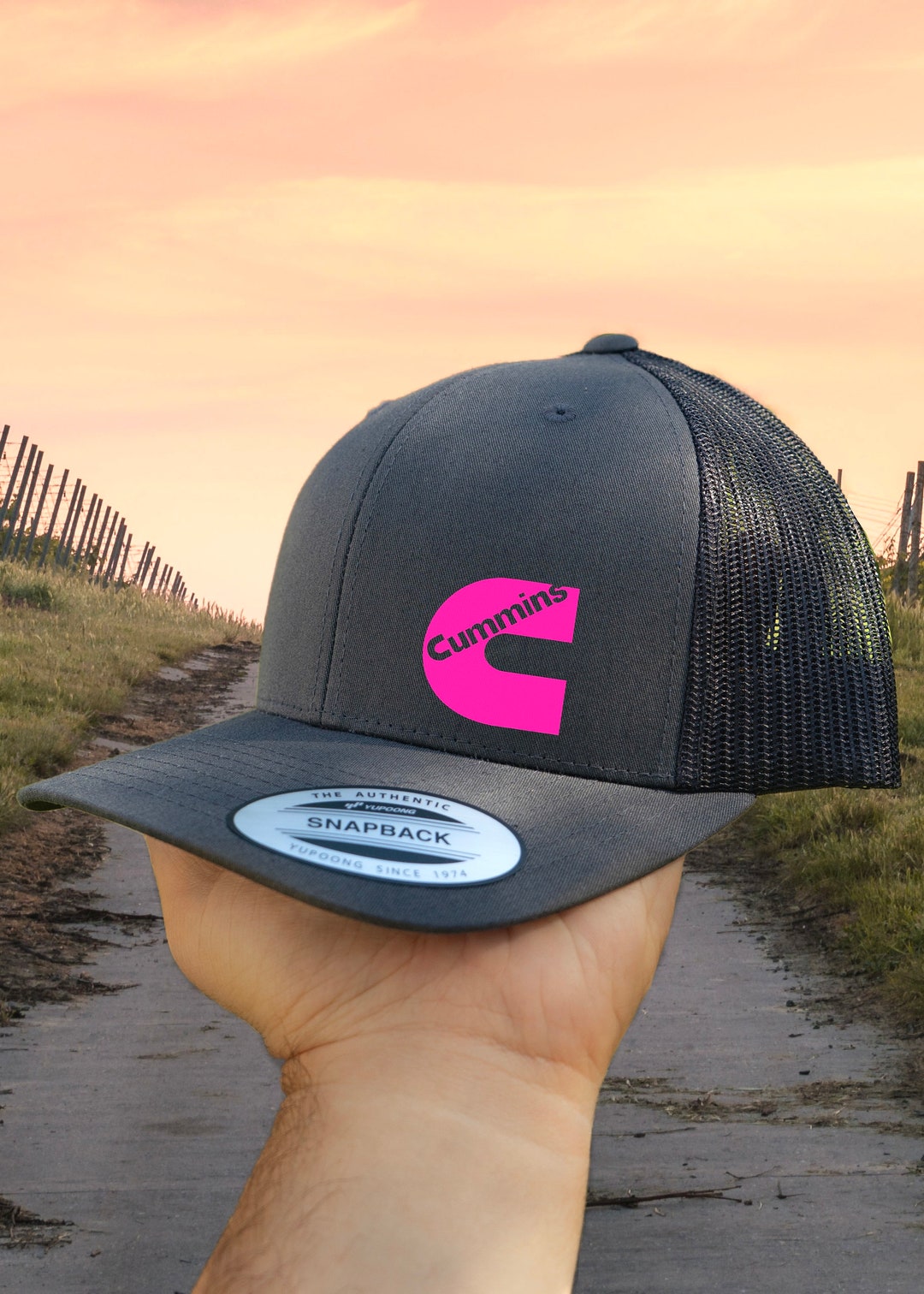 Pink C Logo Diesel Truck Blacked Out Hat - Etsy