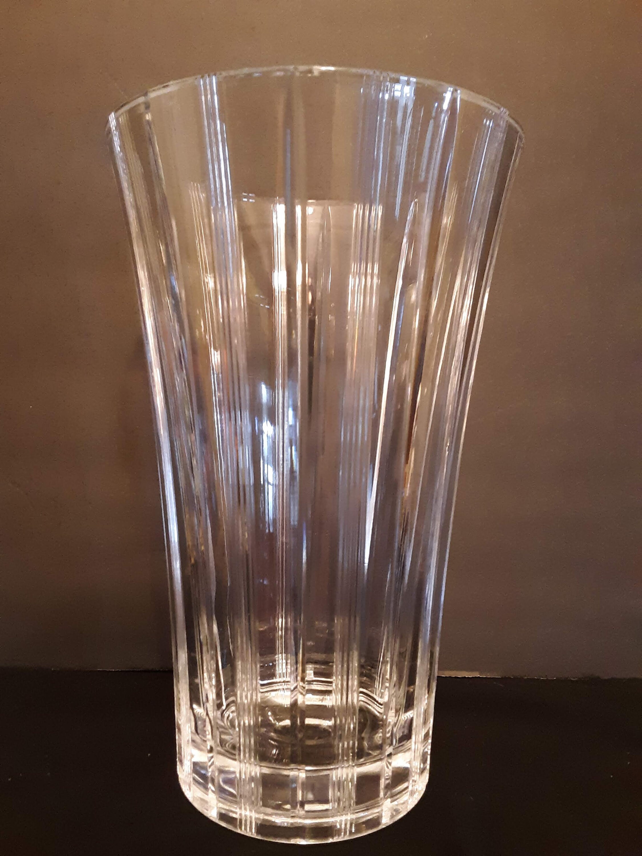Vintage Tall J G Durand Crystal Vase Ribbed Sides, Large Vase, - Etsy