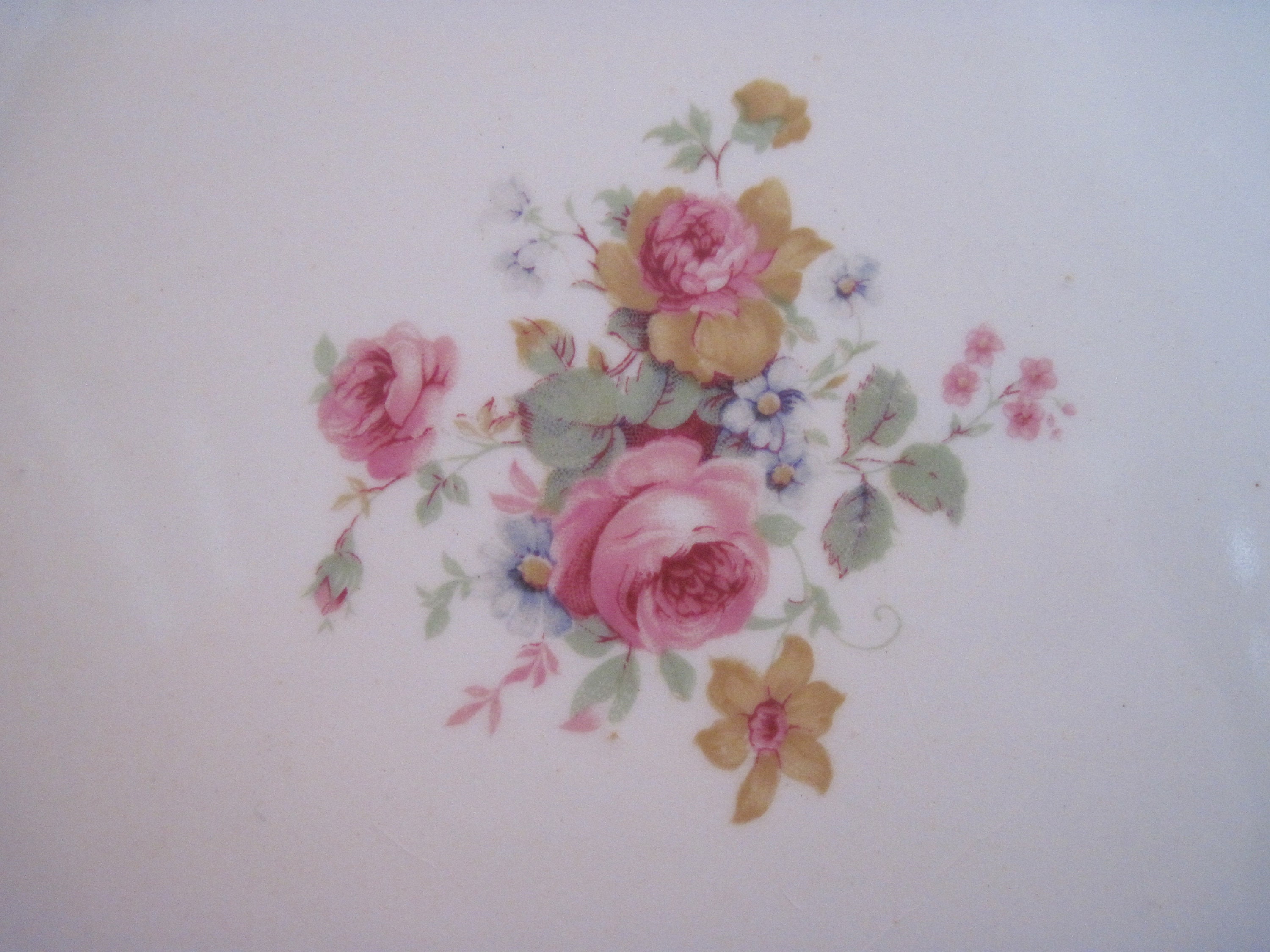 Vintage "english Rose" Tab Handle Platters Set of 4 Made in USA ...