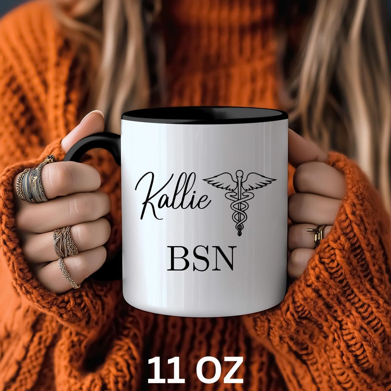 Christian Nurse Gift, Personalized Nurse Prayer Mug, RN LPN BSN Coffee ...