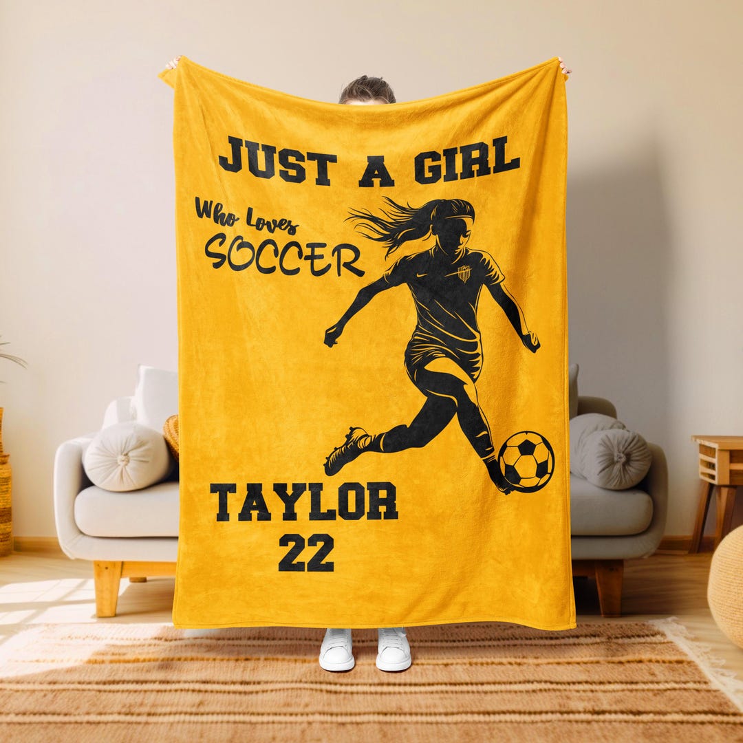 Soccer Gifts for Girls, Soccer Player Girl, Soccer Blanket for Girl ...