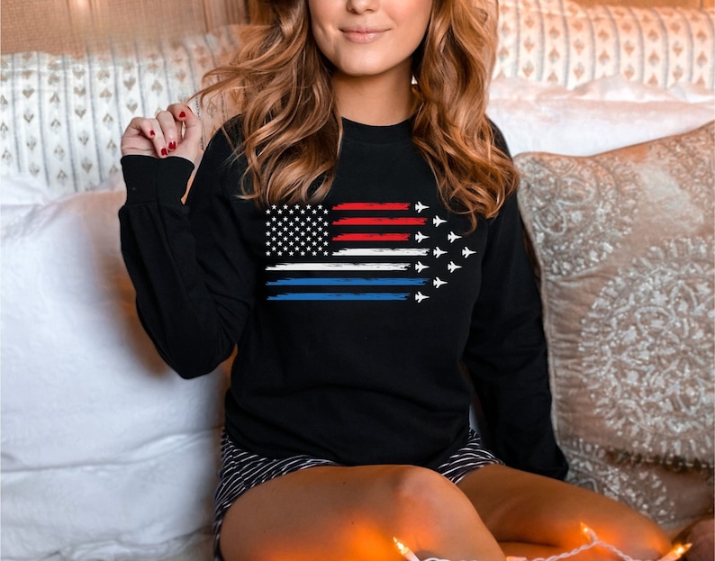 Blue Angels Flyover Shirt, Red White Blue Sweatshirt, 4th of July Shirt ...