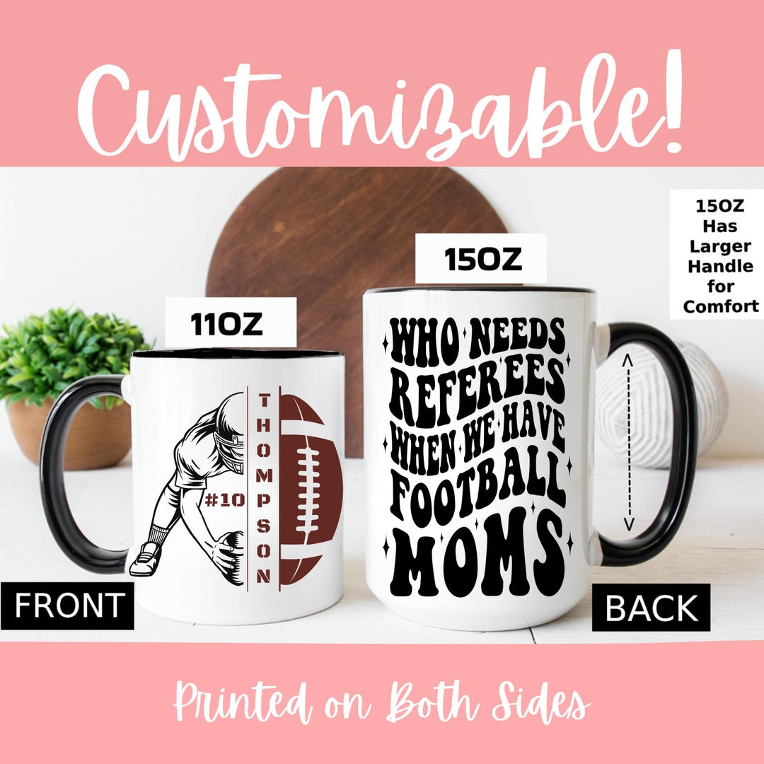 Funny Coffee Cup for Football Mom Mug, Personalized Gift for Football ...