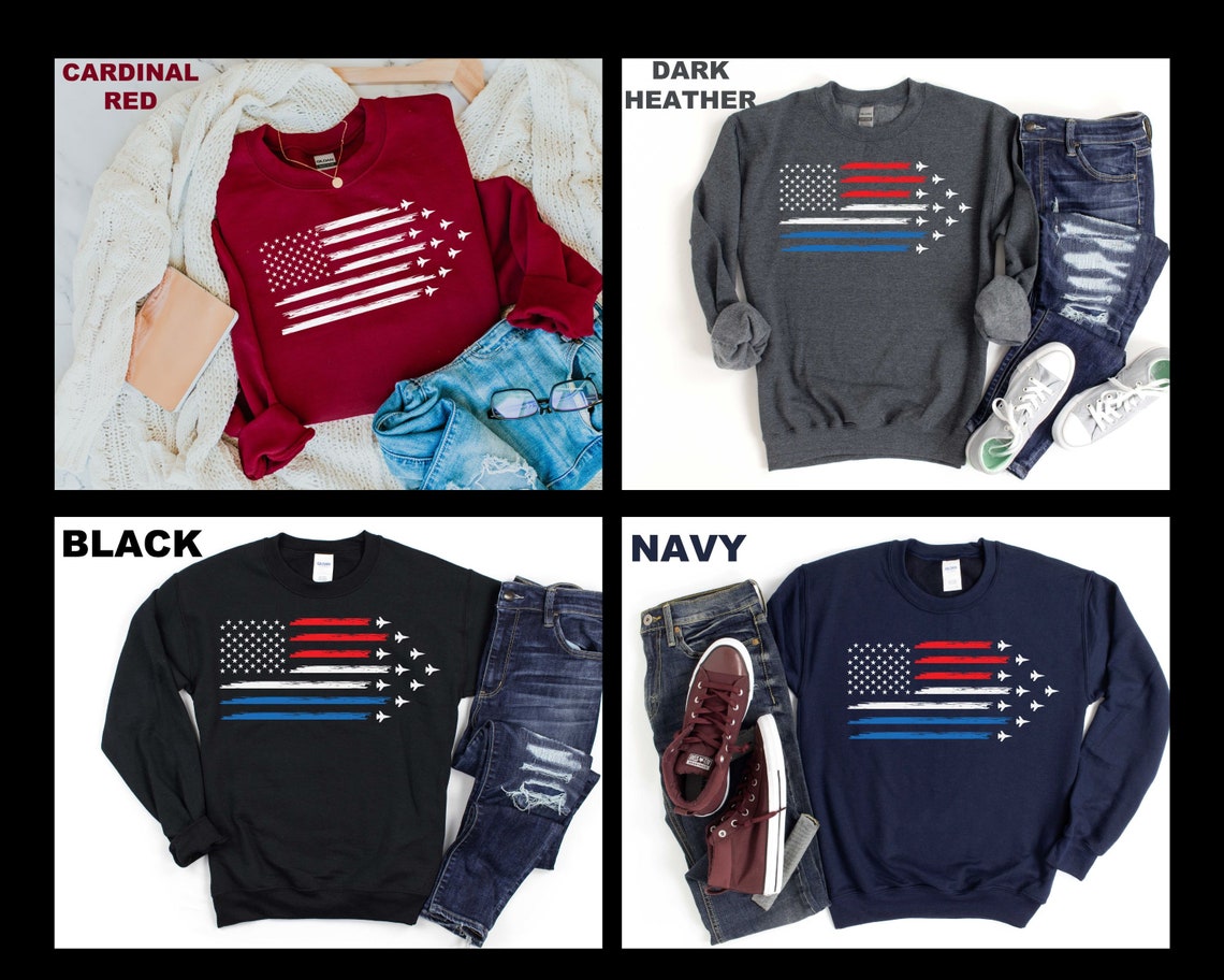 Blue Angels Flyover Shirt Red White Blue Sweatshirt 4th of - Etsy