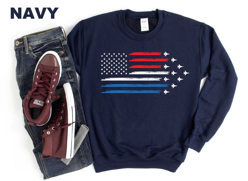 Blue Angels Flyover Shirt Red White Blue Sweatshirt 4th of - Etsy