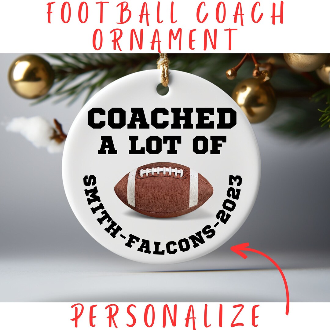 FOOTBALL COACH ORNAMENT, Football Coach Gift, Coaching Ornament ...