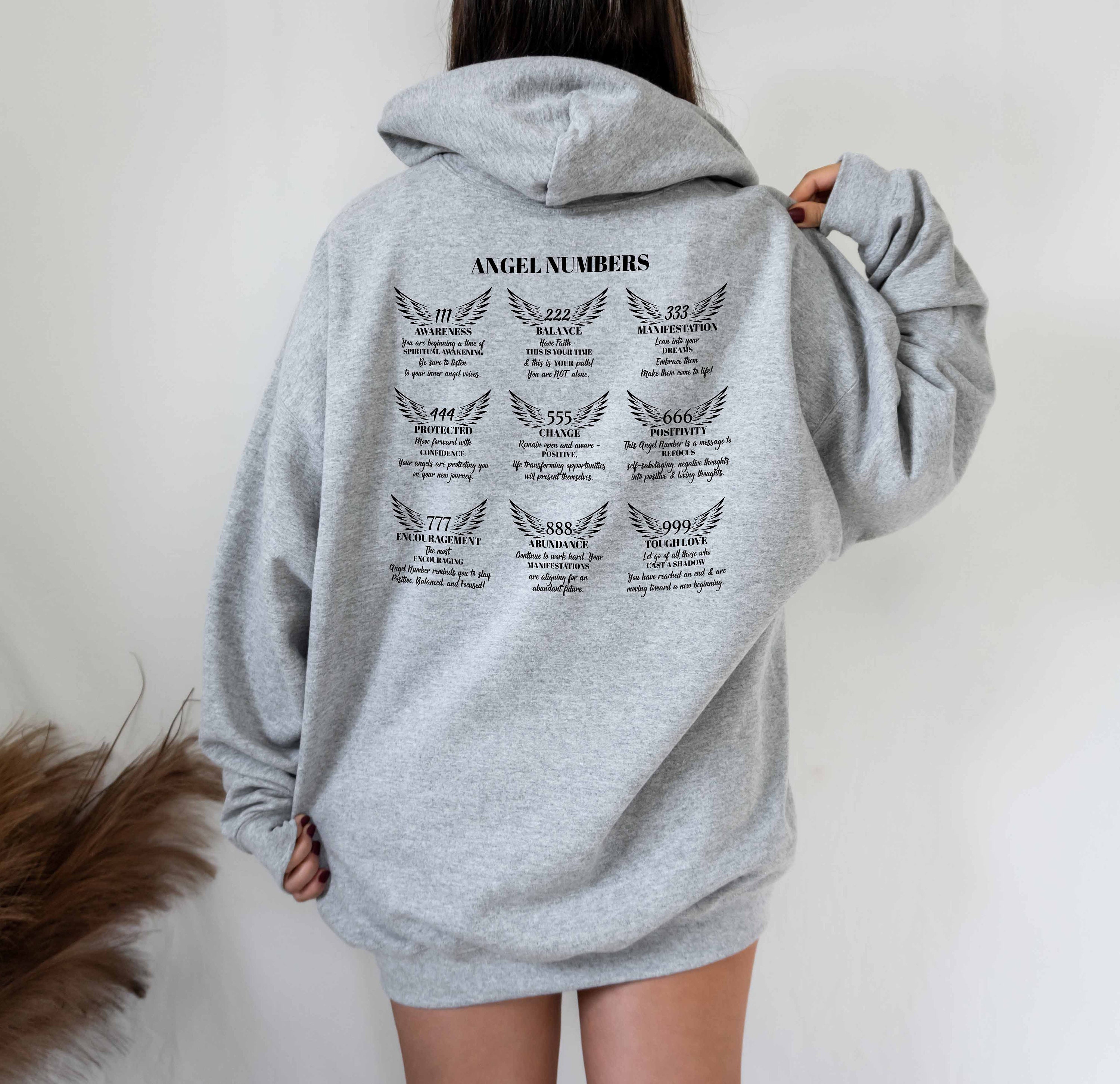 Angel Numbers Chart Hoodie Angel Numbers Hoodie ANGEL NUMBER - Etsy
