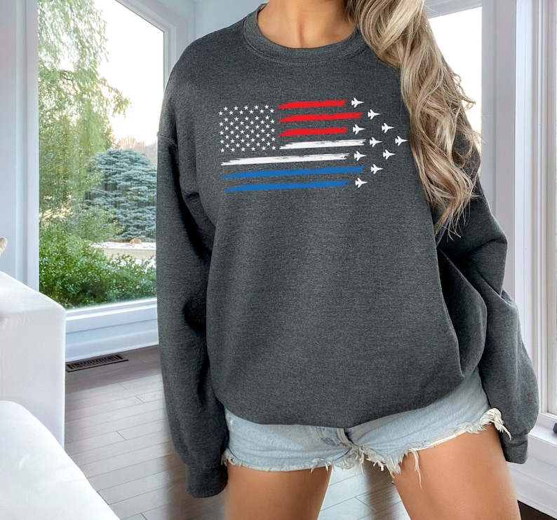 Blue Angels Flyover Shirt, Red White Blue Sweatshirt, 4th of July Shirt ...