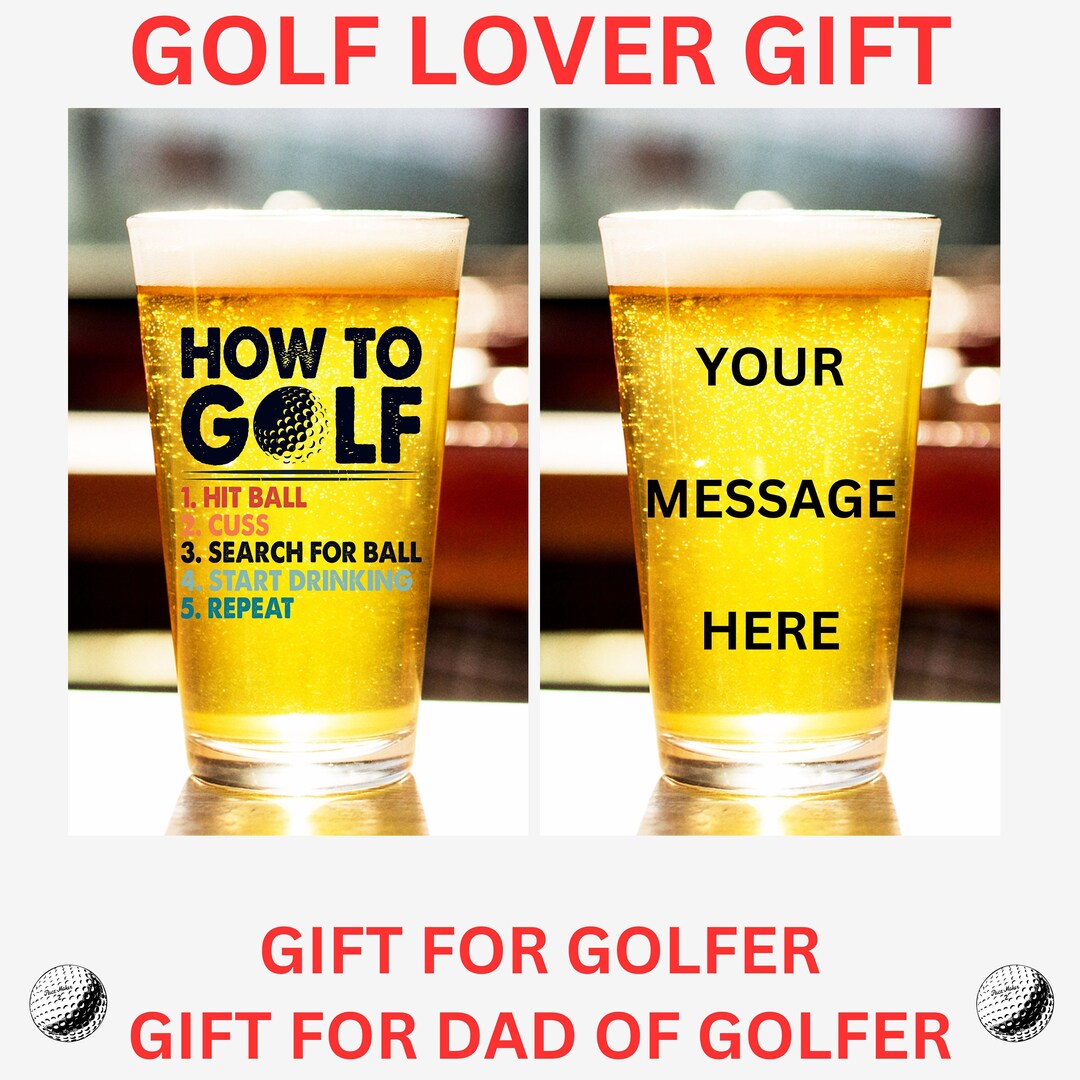 Golfer Gift for Golfer, Funny Golf Gift, Golf Glass, Funny Golf Gifts ...
