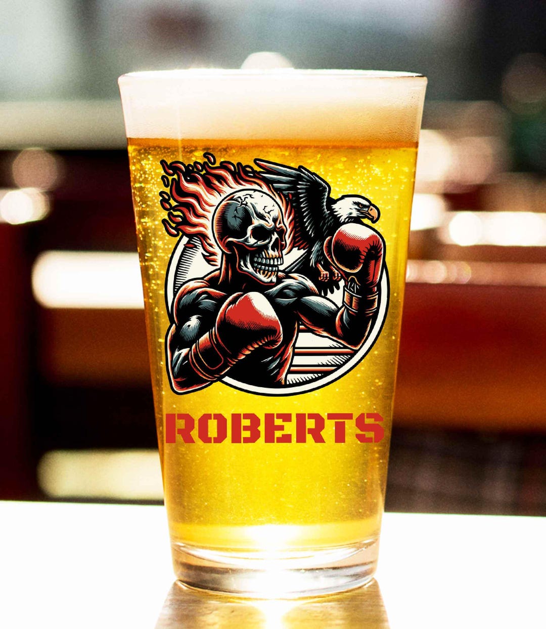 Boxing, Boxing Gift, Boxing Beer Glass, Personalized Gift for Boxer ...