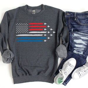 Blue Angels Flyover Shirt, Red White Blue Sweatshirt, 4th of July Shirt ...